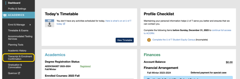 Order Official Transcripts | ACORN Help