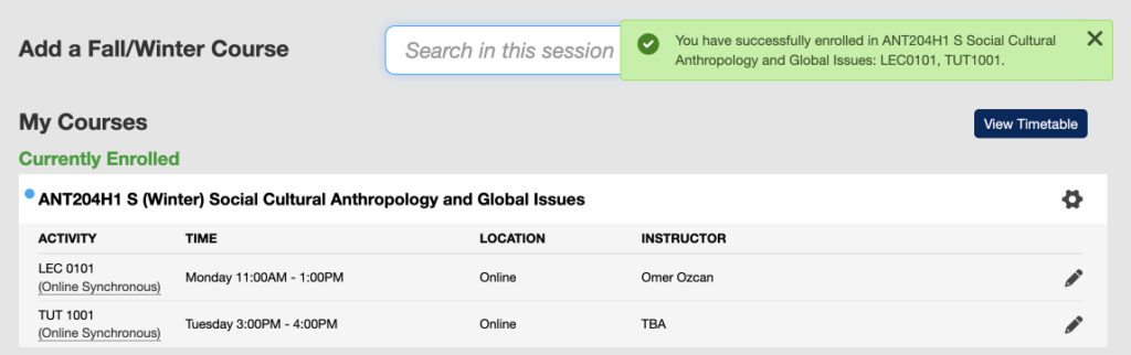 Course Enrolment | FAQ Categories | ACORN Help